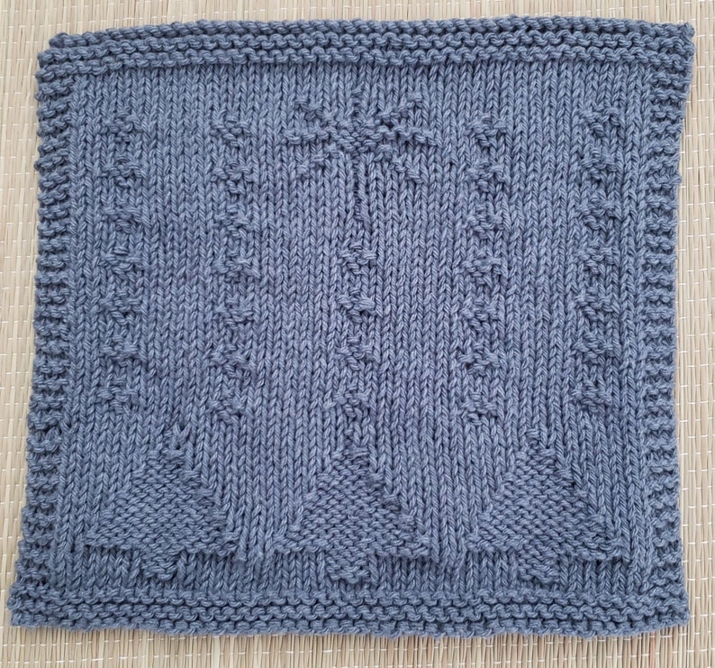 PDF Knitting Pattern Easy Knit Starry Christmas Trees; Versatile Square ...