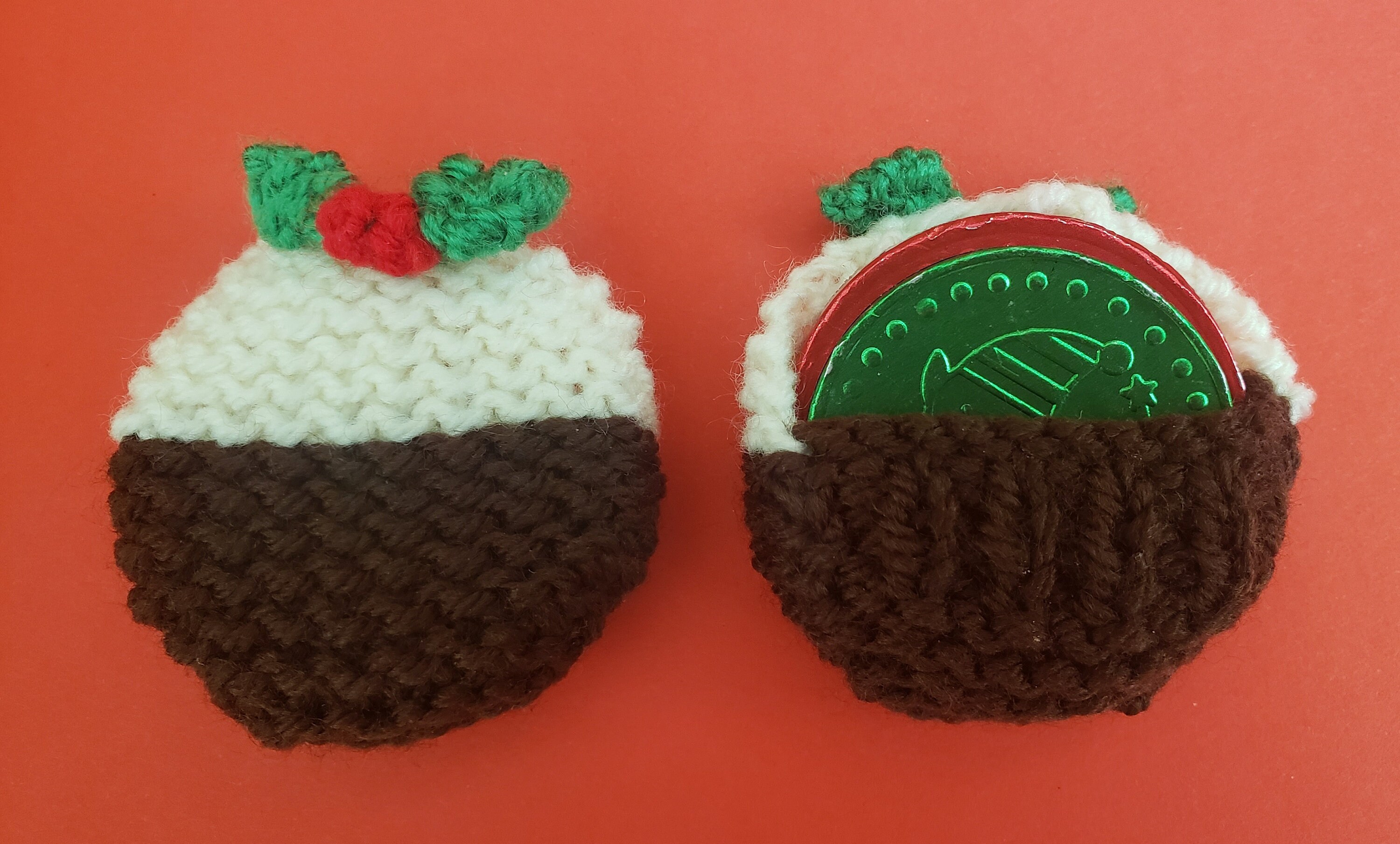 PDF Knitting Pattern for Christmas Pudding Chocolate Coin Cover ...