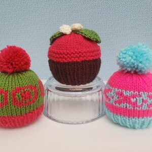PDF Knitting Pattern for Knitted-in-round, Christmas Pudding & Cupcake ...