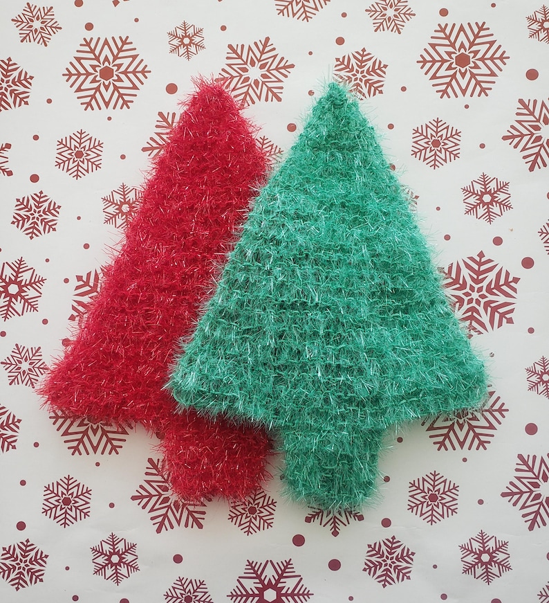 PDF Knitting Pattern for Christmas Tree Cleaning Scrubby; Quick, Easy ...