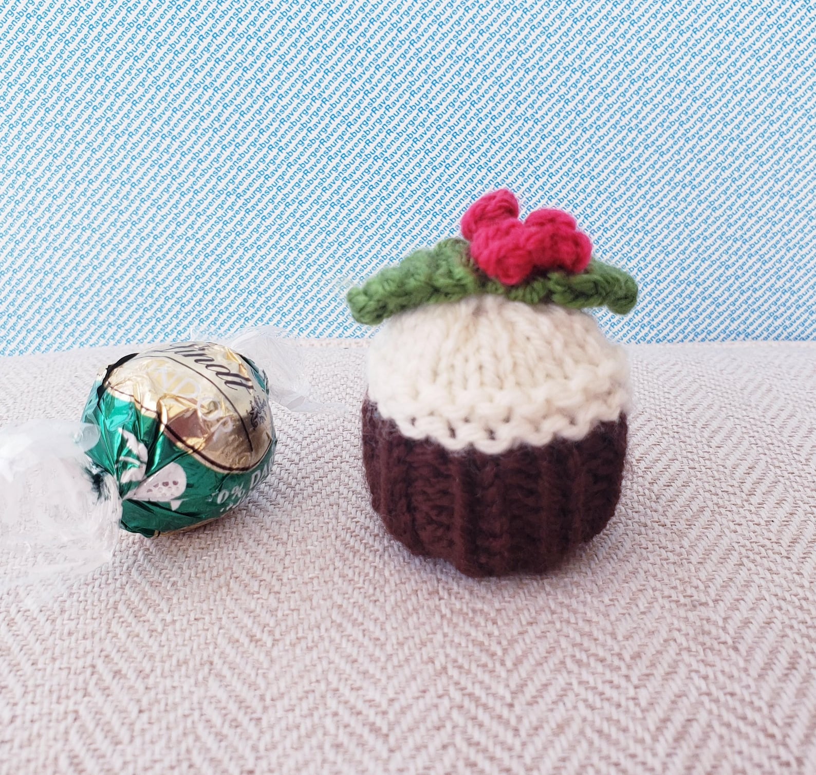 PDF Knitting Pattern for Knit-in-round Mini & Small Christmas Pudding ...