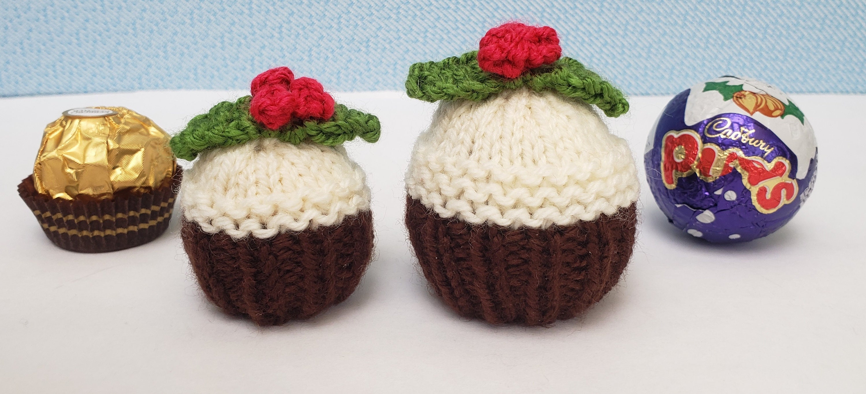 PDF Knitting Pattern for Knit-in-round Mini & Small Christmas Pudding ...