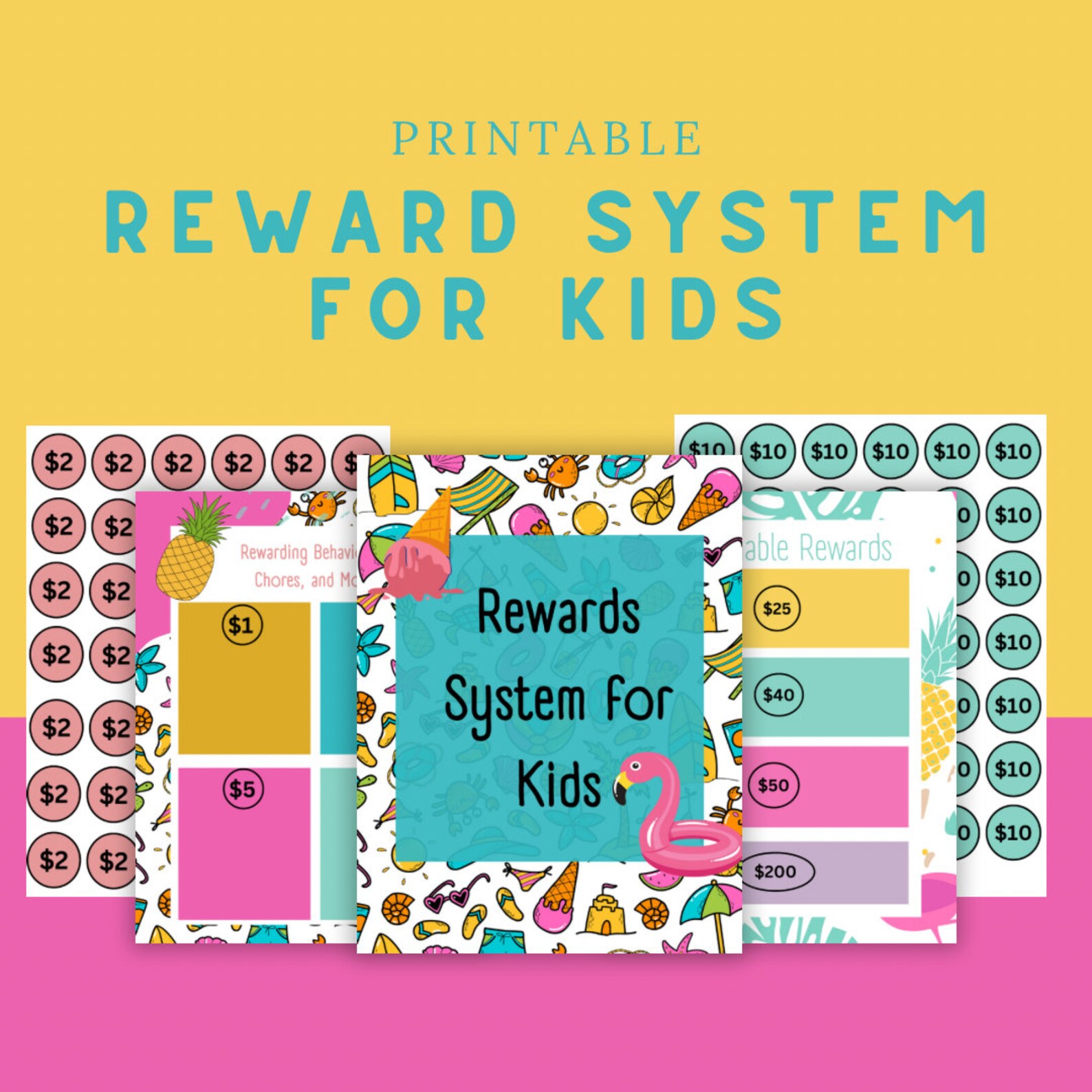Printable Reward System for Kids Chore Chart Kids Chore - Etsy