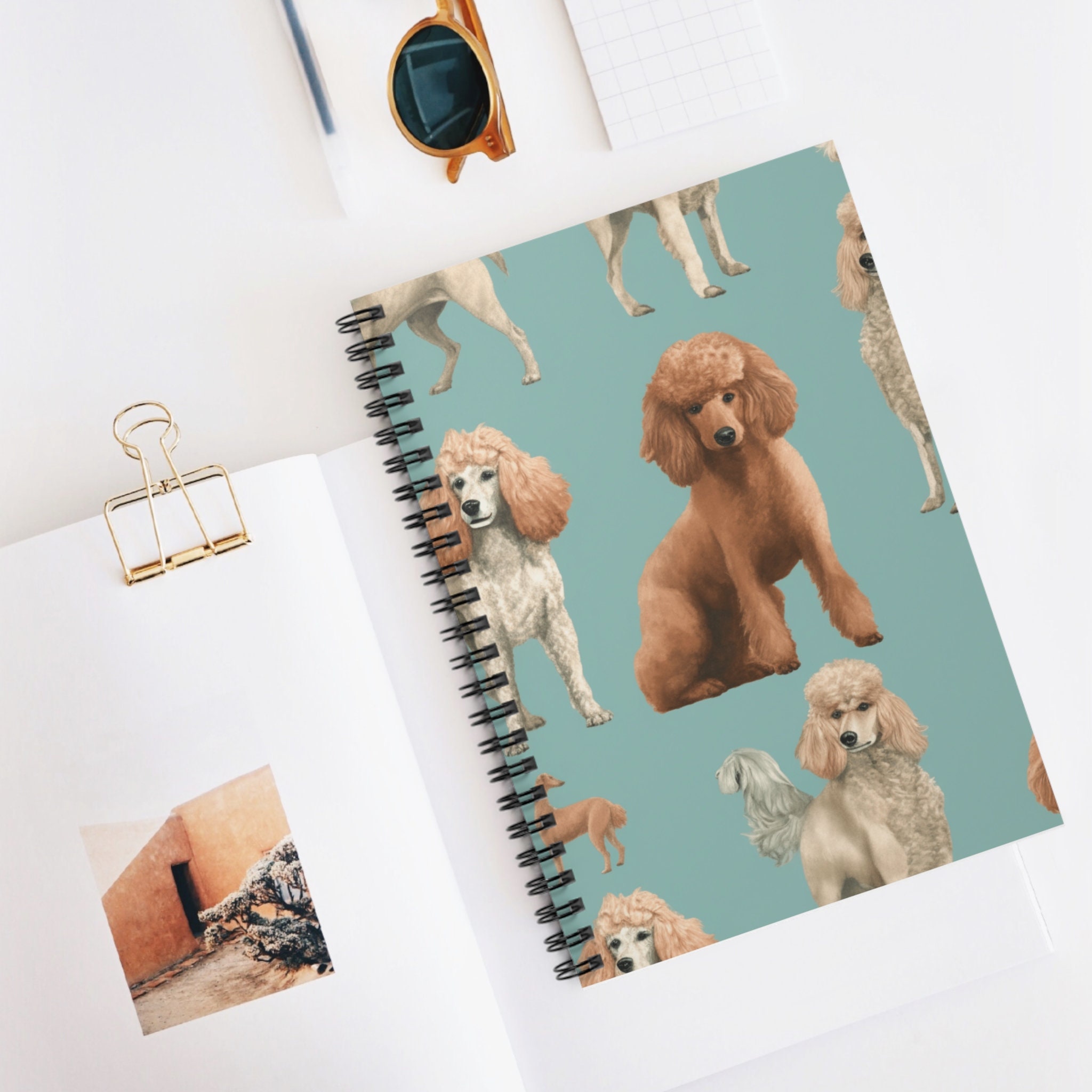 Poodle dog design spiral note book diary,gift for dogs lover Notebook ...