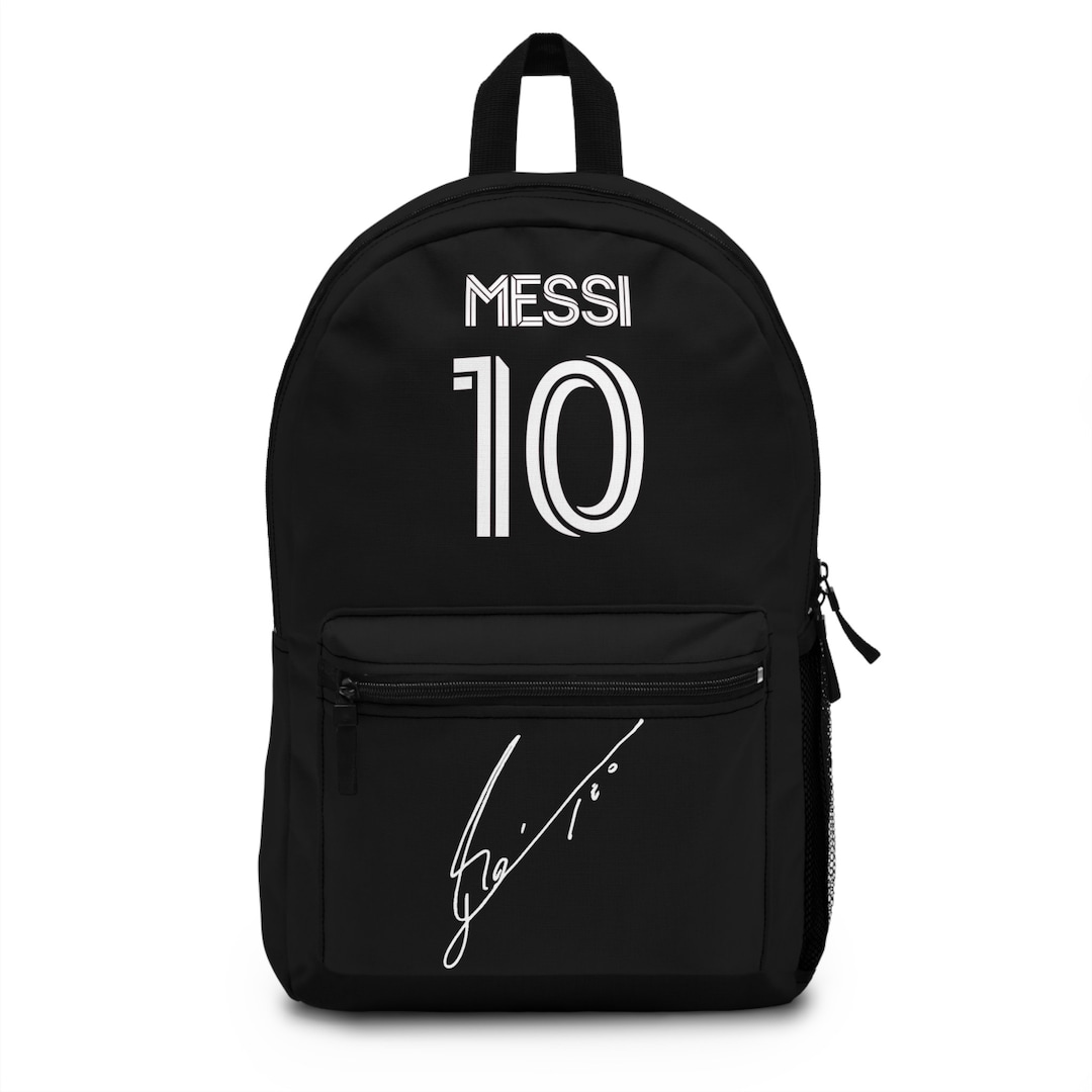 Leo Messi Backpack, Messi 10, Inter Miami Fan, Black & White, Soccer ...