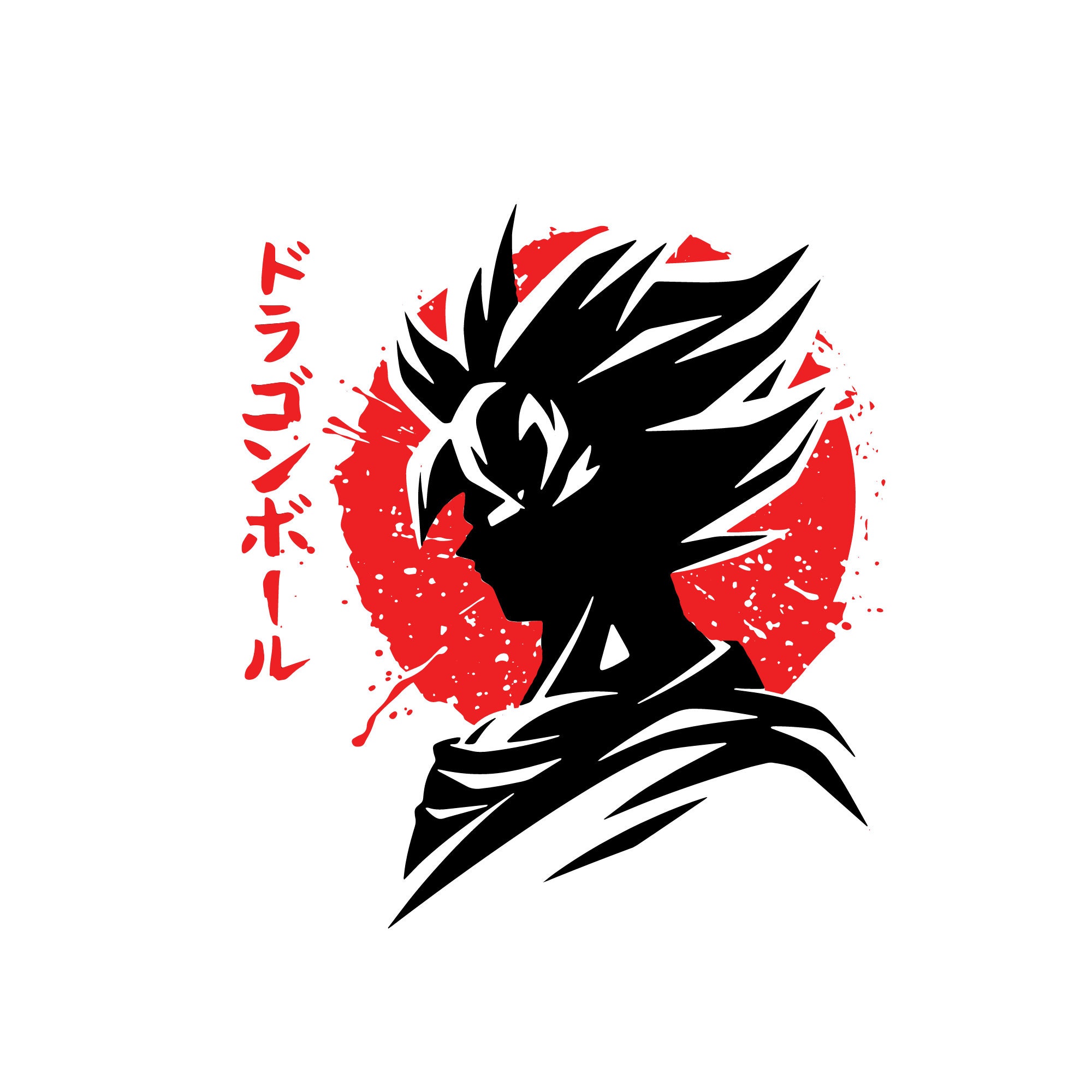 Goku Svg Png silueta svg anime svgi manga svg Japanese svg - Etsy México