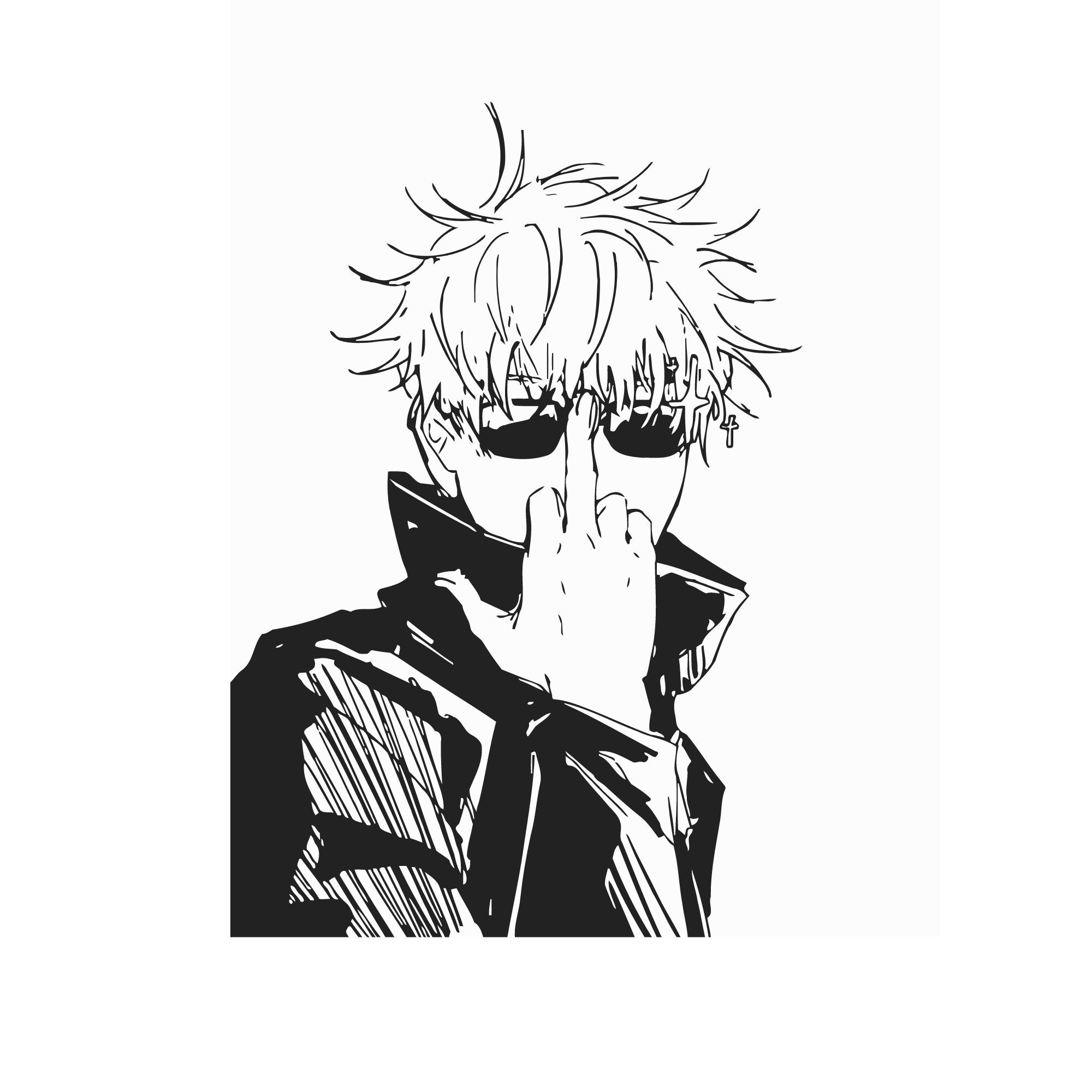 Gojo Svg Png Silhouette Svg Anime Svgi Manga Svg Japanese Svg - Etsy