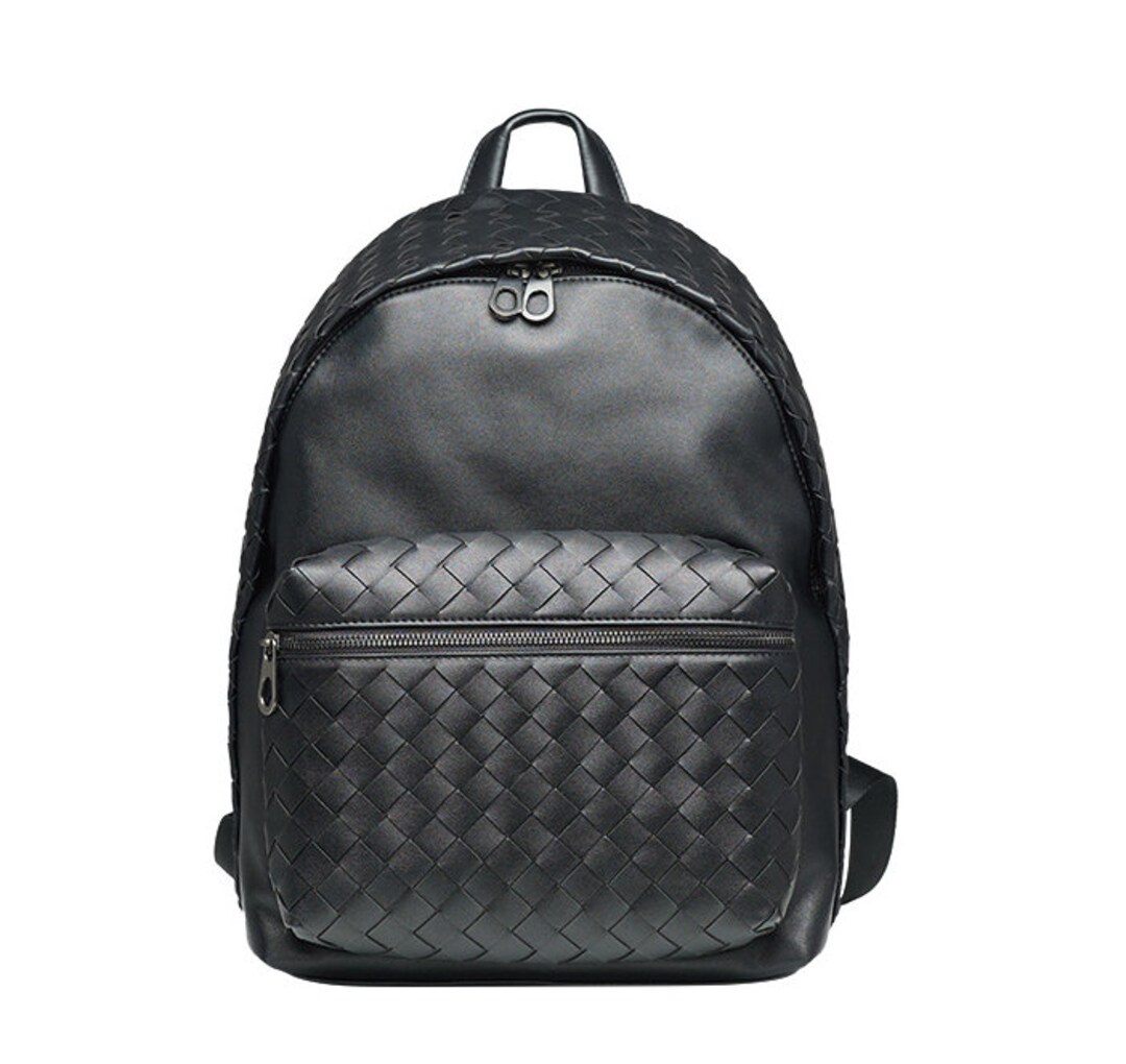 Weave Genuine Leather Backpack/fashion Backpack/school - Etsy