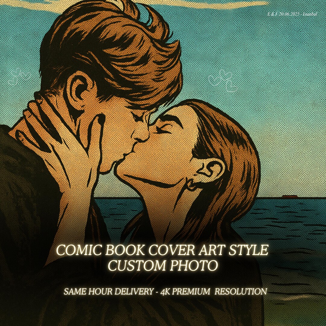 Personalized Comic Book Cover Portrait From Photo - Vintage Retro Style ...
