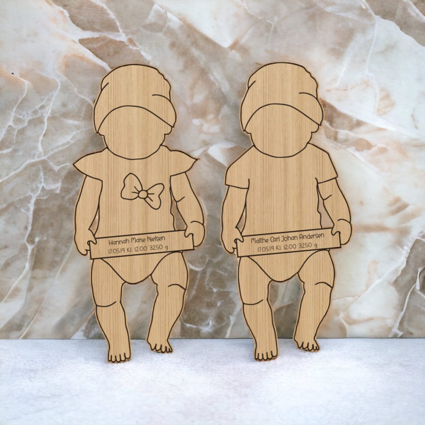 Laser Cut File 1:1 Baby Birth Announcement 3 Baby Plaques Digital SVG ...