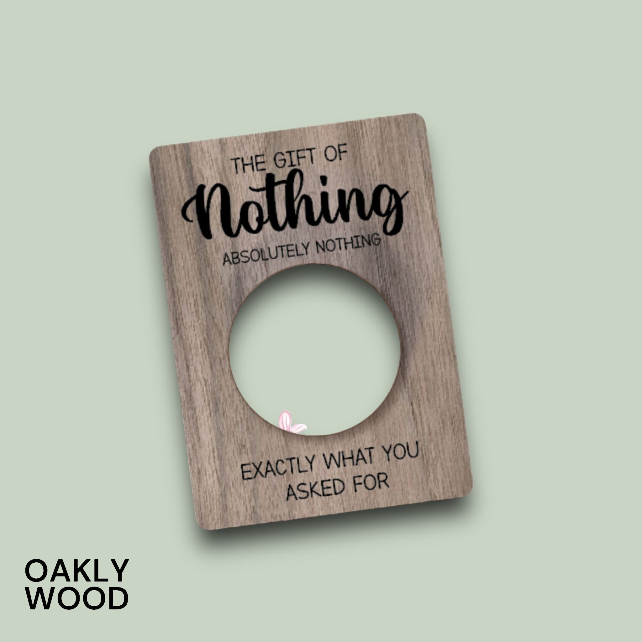 Laser Cut File the Gift of Nothing Christmas Present Glowforge Digital ...