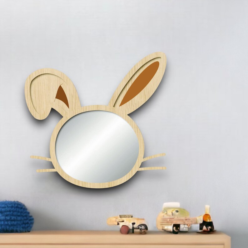Laser Cut File | Mirror | Rabbit | Children's Mirror Digital | Nursery ...