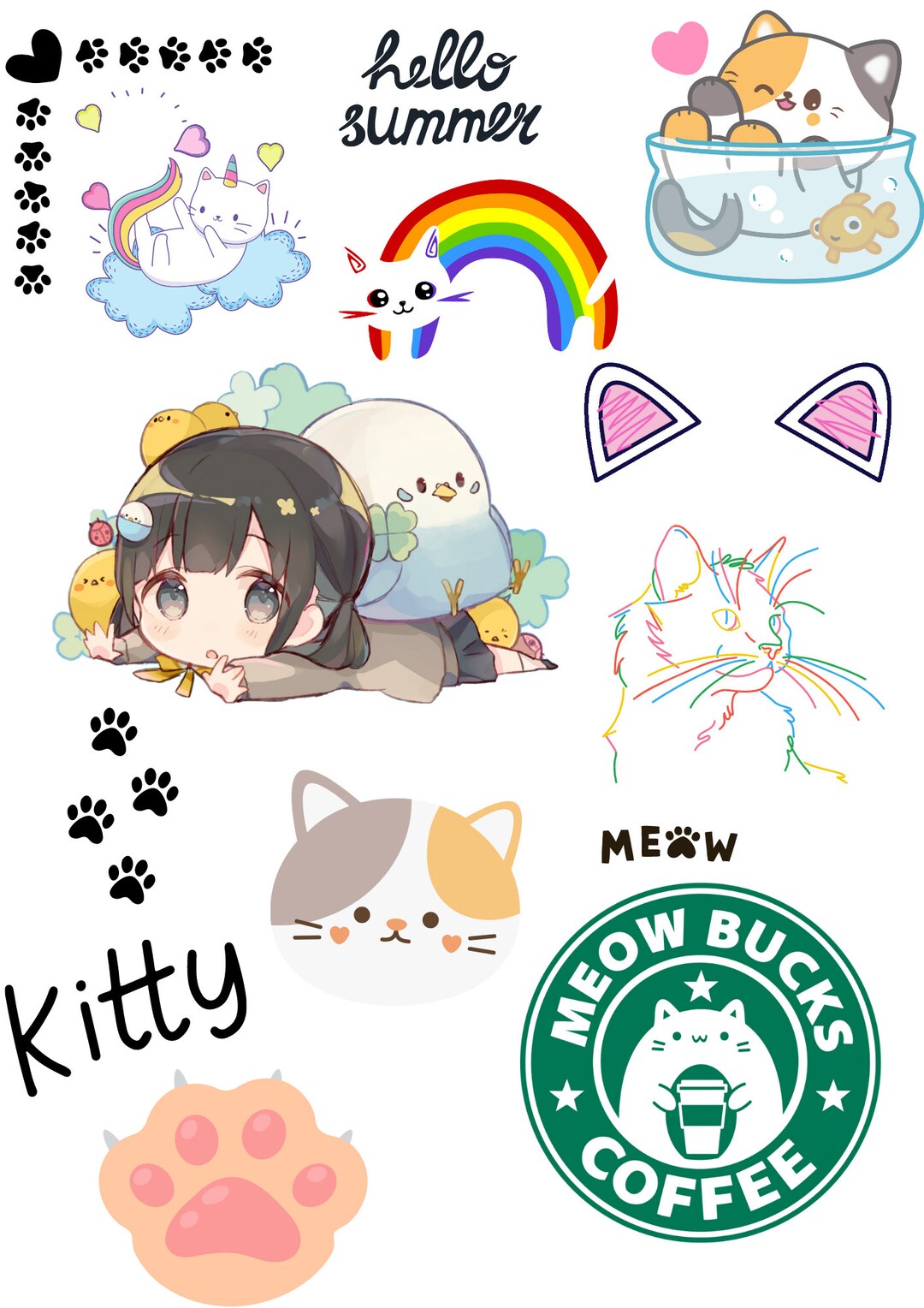 Printable Cute Stickers - Etsy