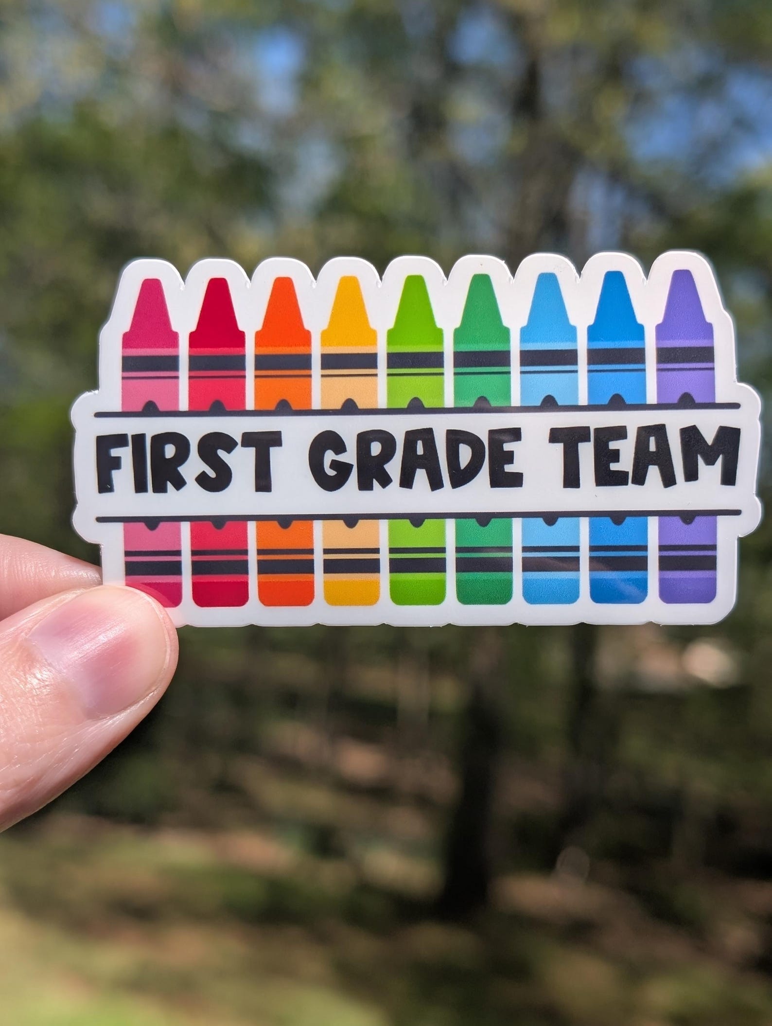 Custom Crayon School Sticker, Teacher Sticker, Team Sticker, Education ...