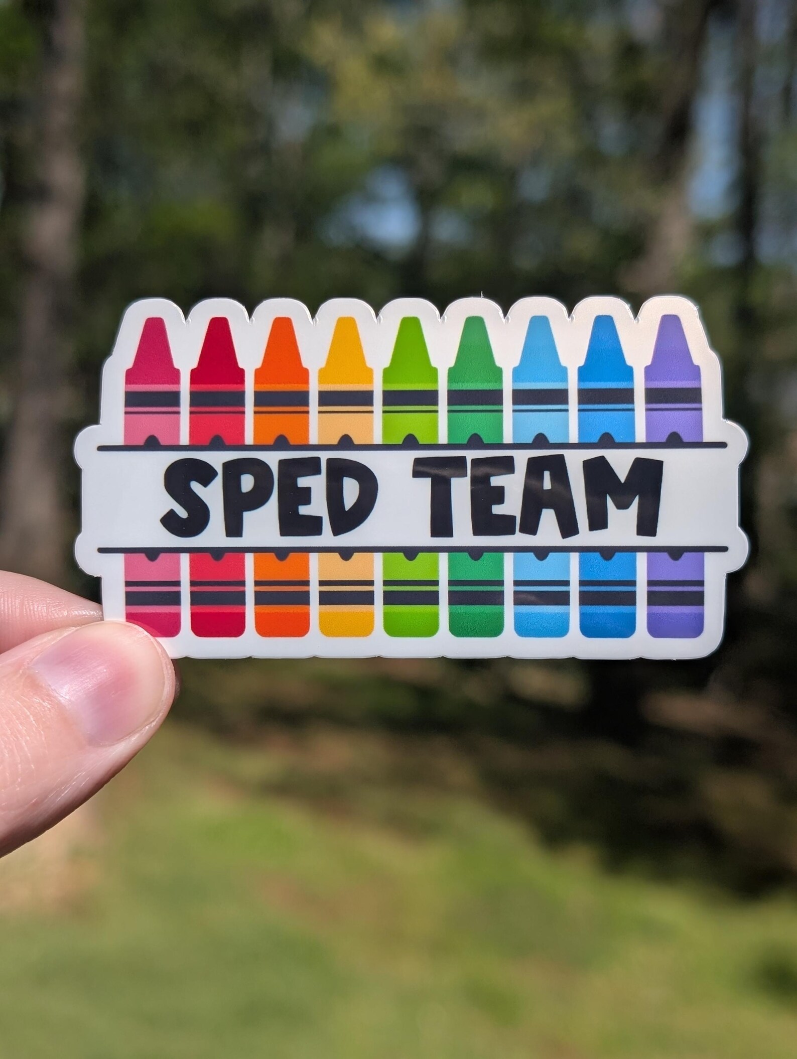 Custom Crayon School Sticker, Teacher Sticker, Team Sticker, Education ...