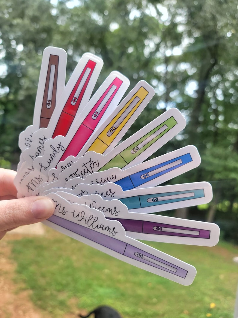 Flair Pen Name Stickers - Etsy