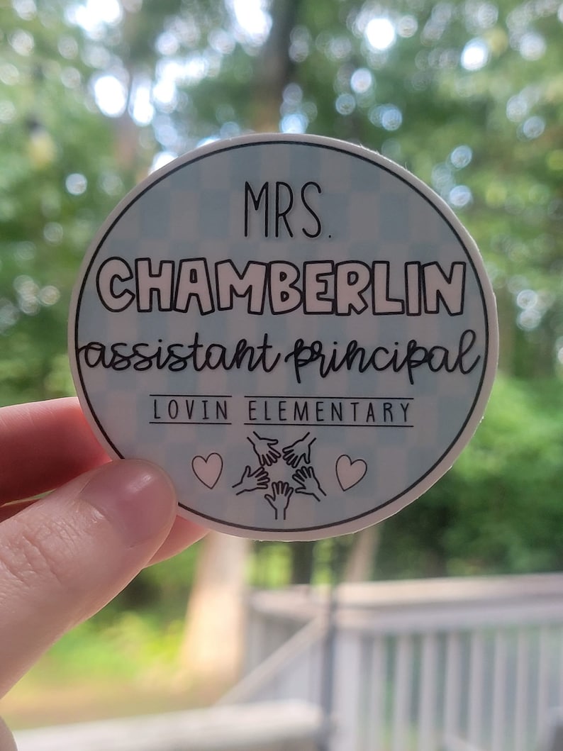 Personalized Teacher Sticker, Teacher Name Sticker, Principal Sticker ...