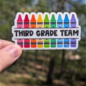 Custom Crayon School Sticker, Teacher Sticker, Team Sticker, Education ...