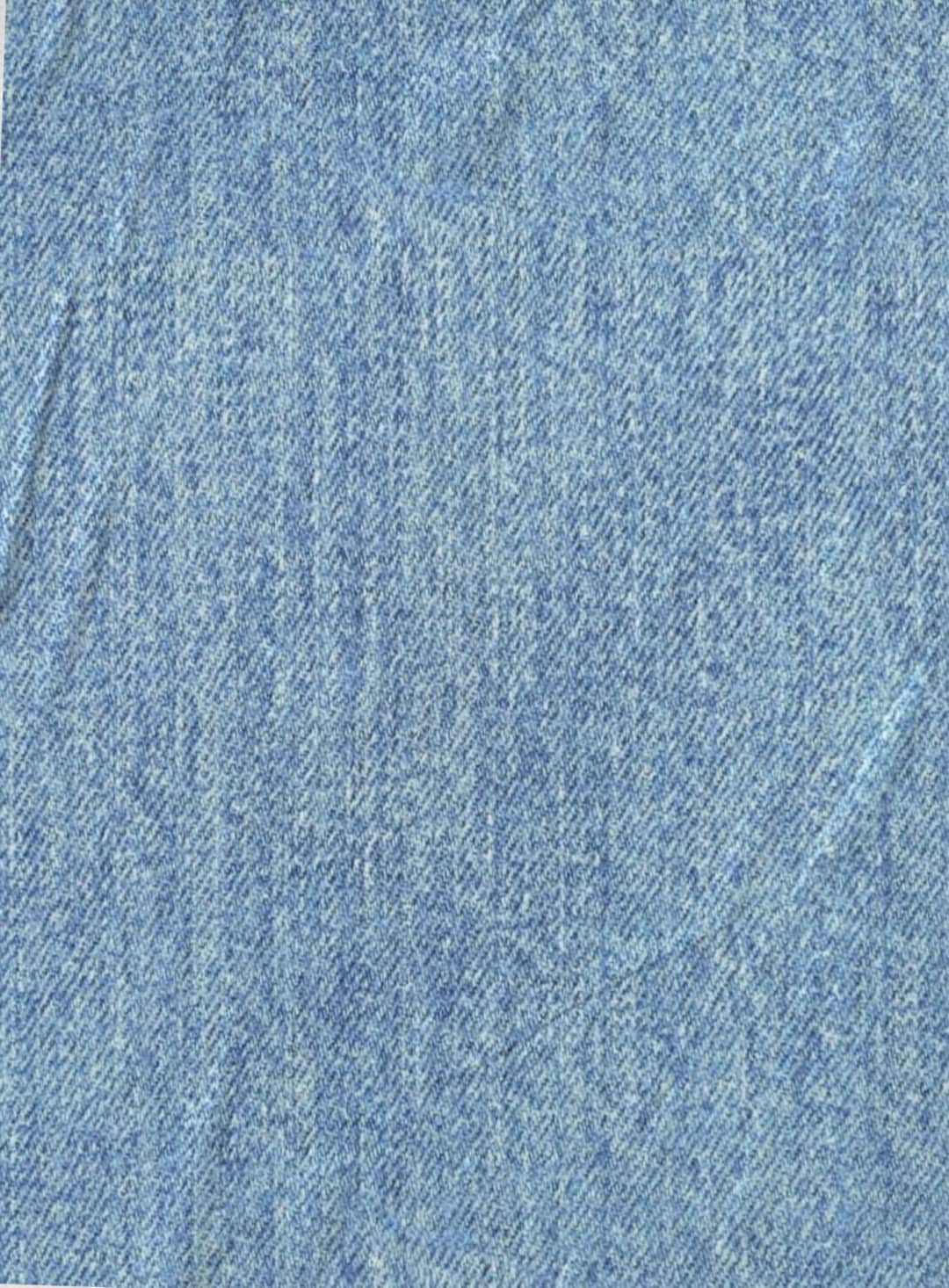 Faux Denim Printed DBP Knit Stretch Fabric L Double Brushed Polyester ...