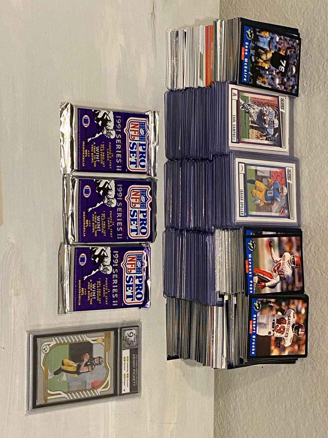Football Card Collection (836 Cards) **sealed Football Card Packs** - Etsy