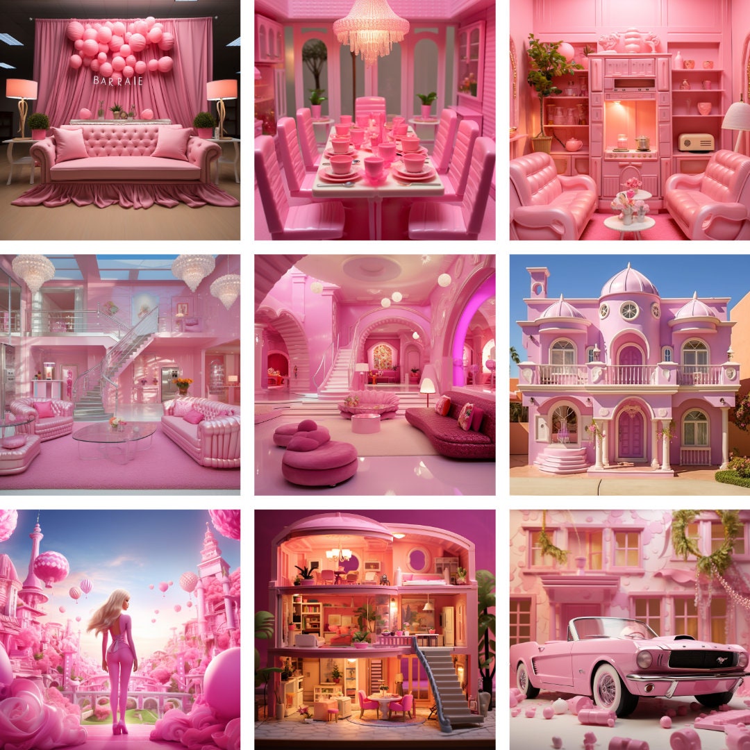 Barbie Digital Backdrop, 60 Premium Backdrops, High-res Digital Barbie ...