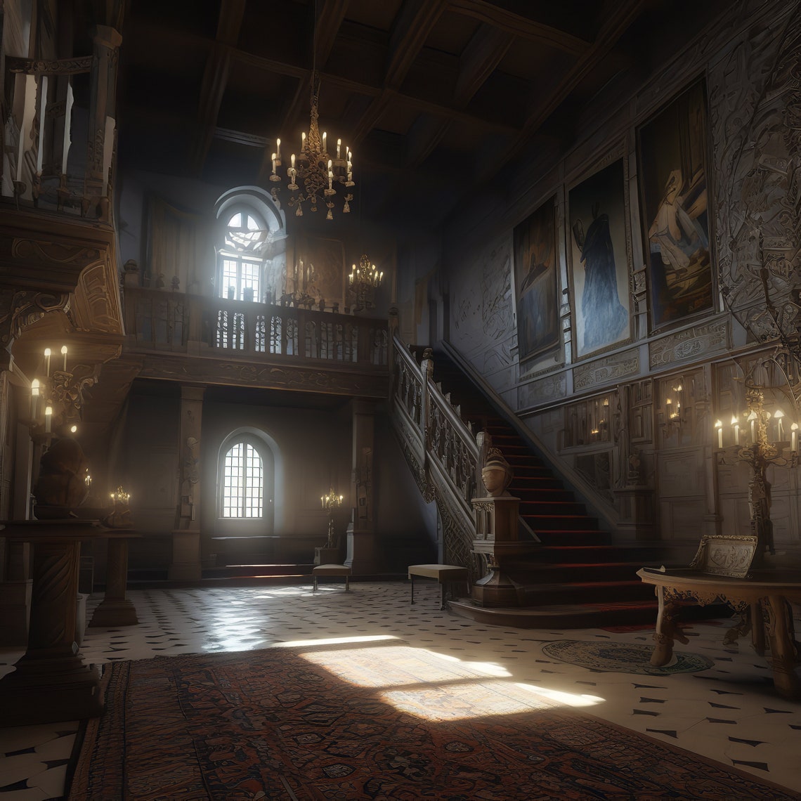 Enchanting Medieval Castle Rooms Backdrop | Captivating Settings for ...