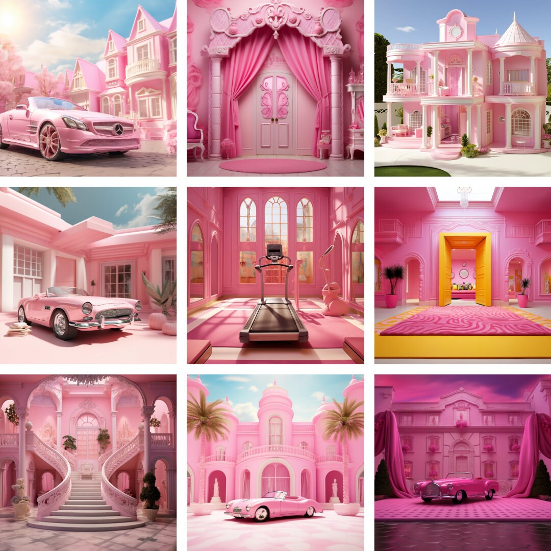 Barbie Digital Backdrop, 60 Premium Backdrops, High-res Digital Barbie ...