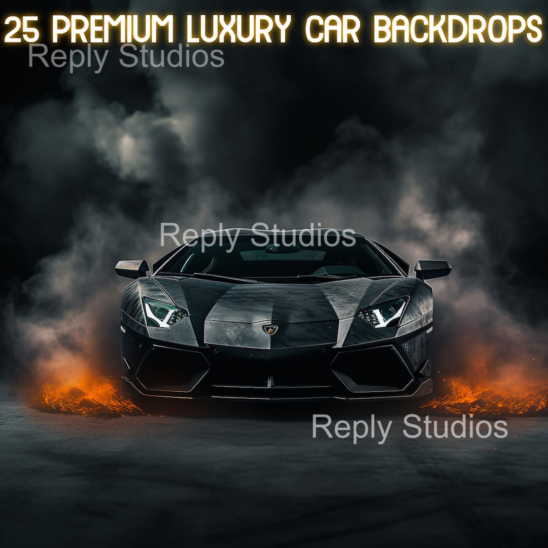 Luxurious Car Backdrop Set - 25 Pieces | Premium Quality Design ...