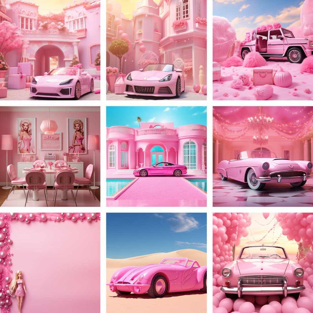 Barbie Digital Backdrop, 60 Premium Backdrops, High-res Digital Barbie ...