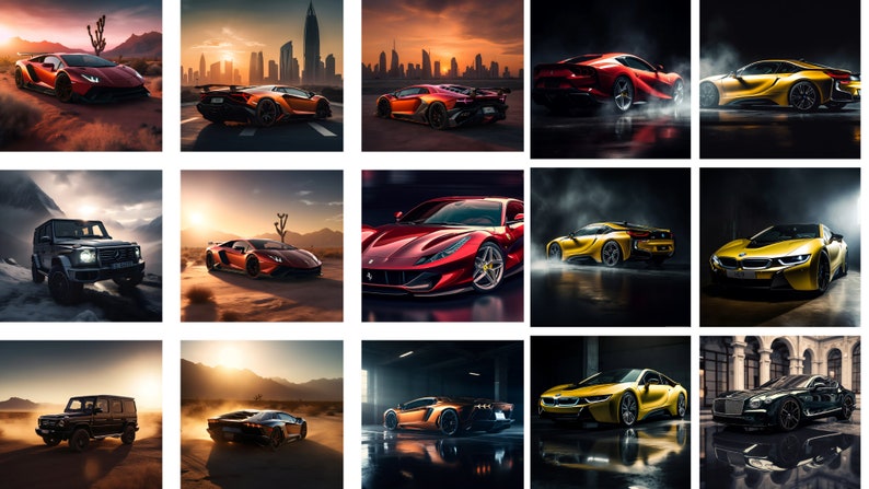 Luxurious Car Backdrop Set - 25 Pieces | Premium Quality Design ...