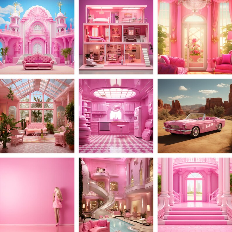 Barbie Digital Backdrop, 60 Premium Backdrops, High-res Digital Barbie ...