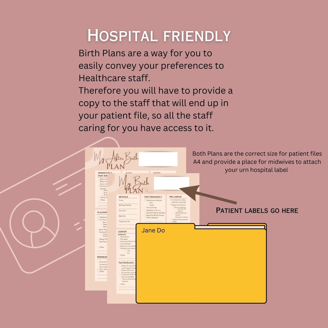 Birth Plan Template Printable Birth Plan Labour & Delivery Preferences ...