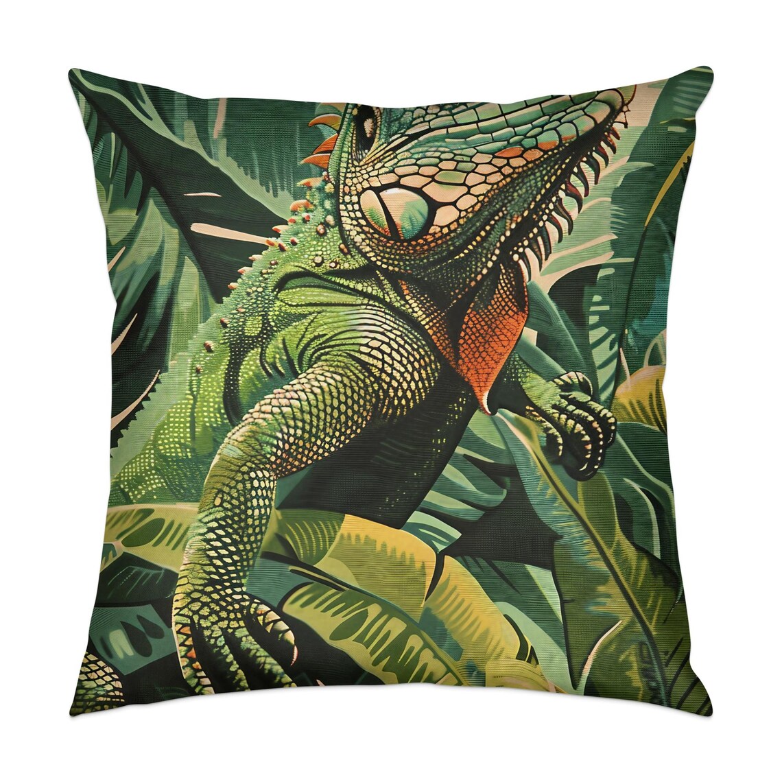 Colorful Iguana Wall Art, Jungle Reptile Print, Tropical Decor, Animal ...