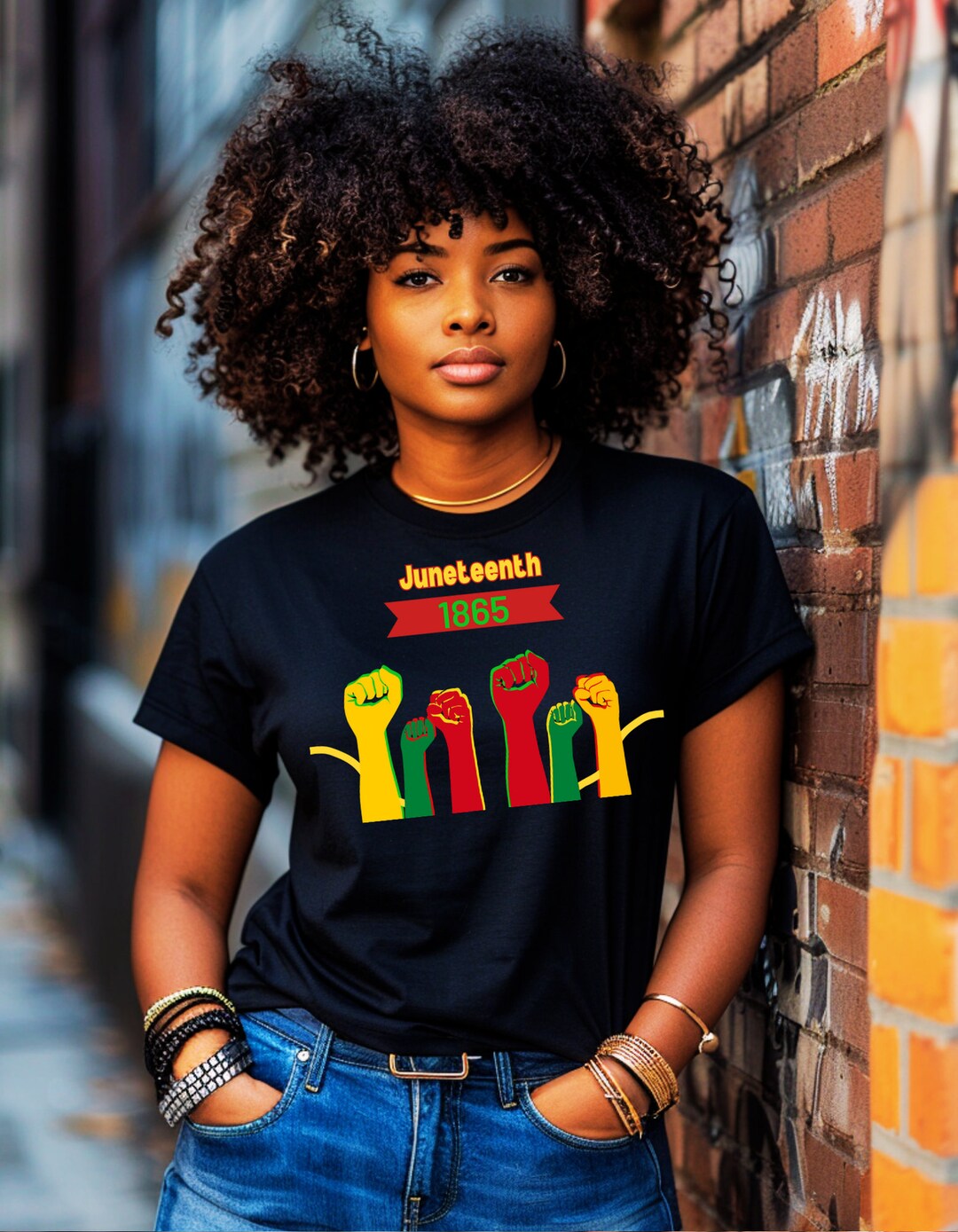 Juneteenth Celebration T-shirt, 1865 Freedom Day Tee, Colorful Fists ...