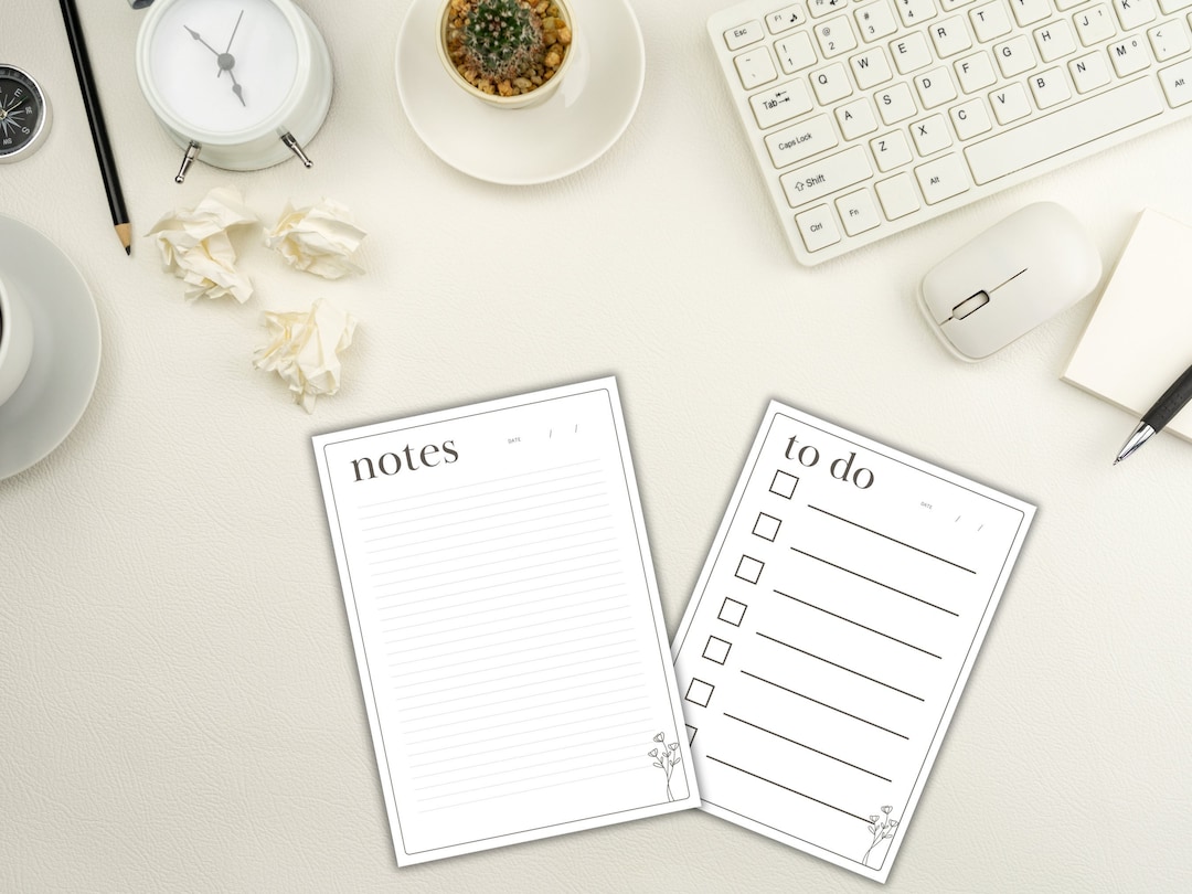 Minimalist Stem Notepad Digital Download - Etsy