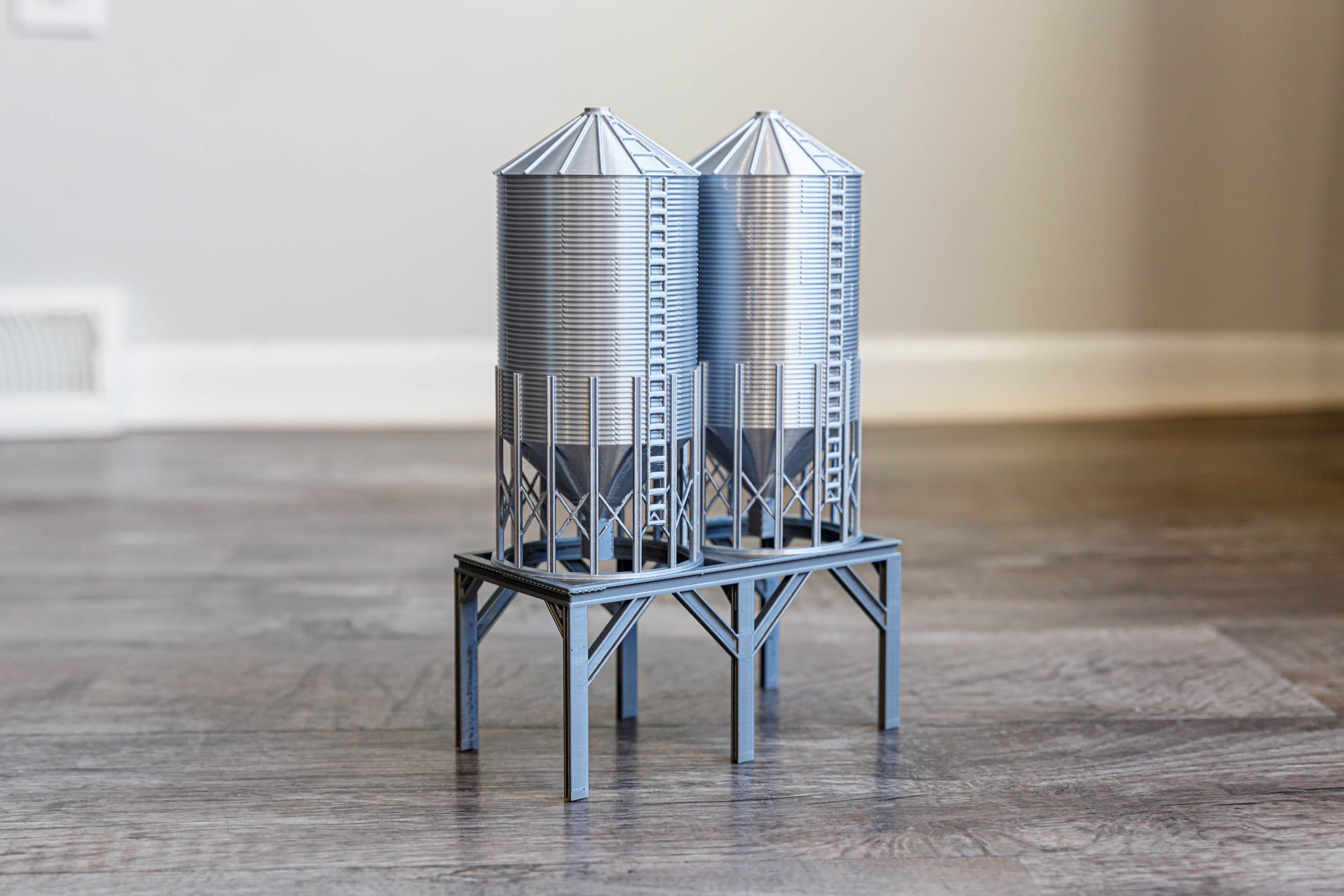 1/64 Double Overhead Grain Bins and Structure 3d Printed - Etsy