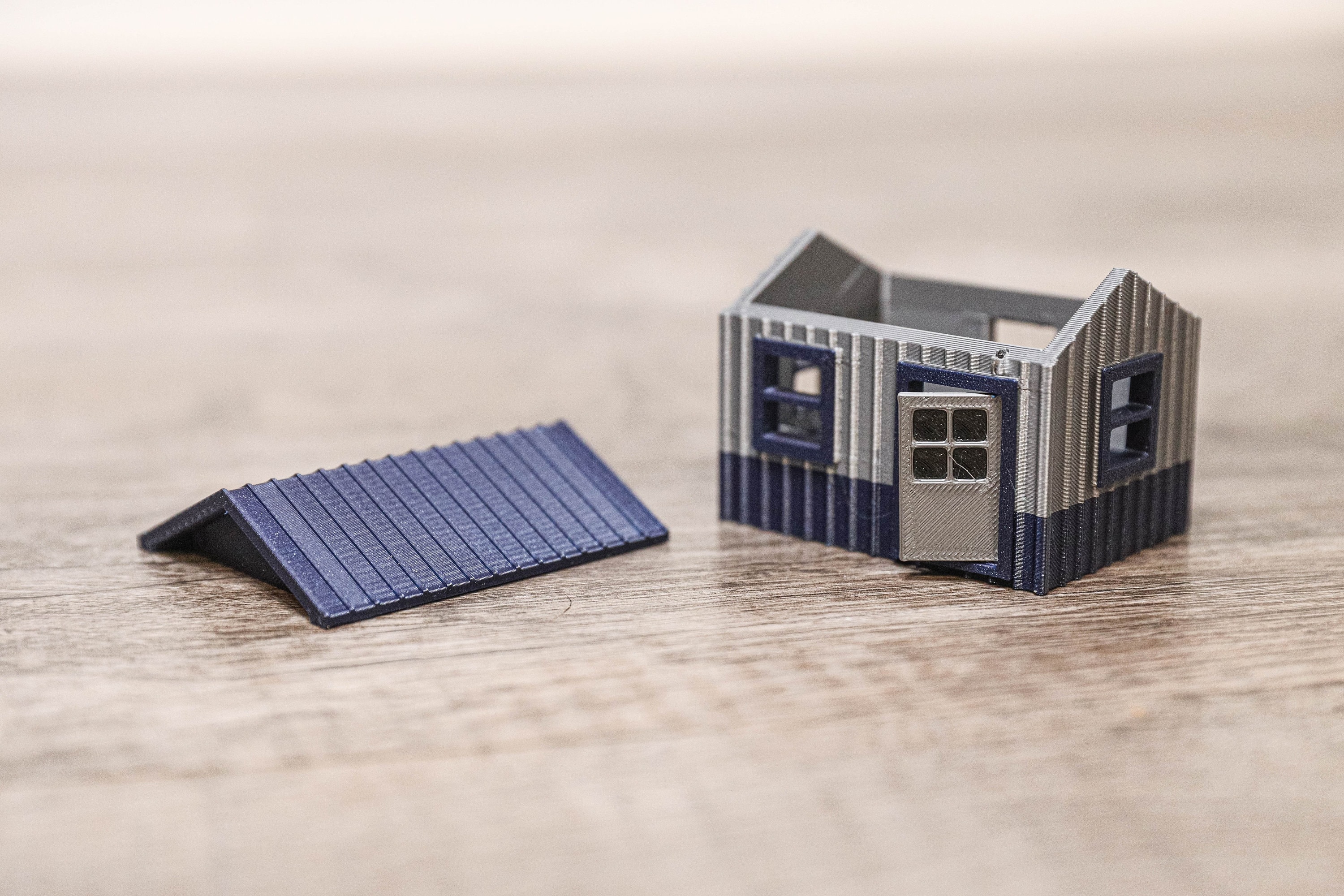 1/64 3d Printed Control Room/ Scale House Blue and Silver - Etsy