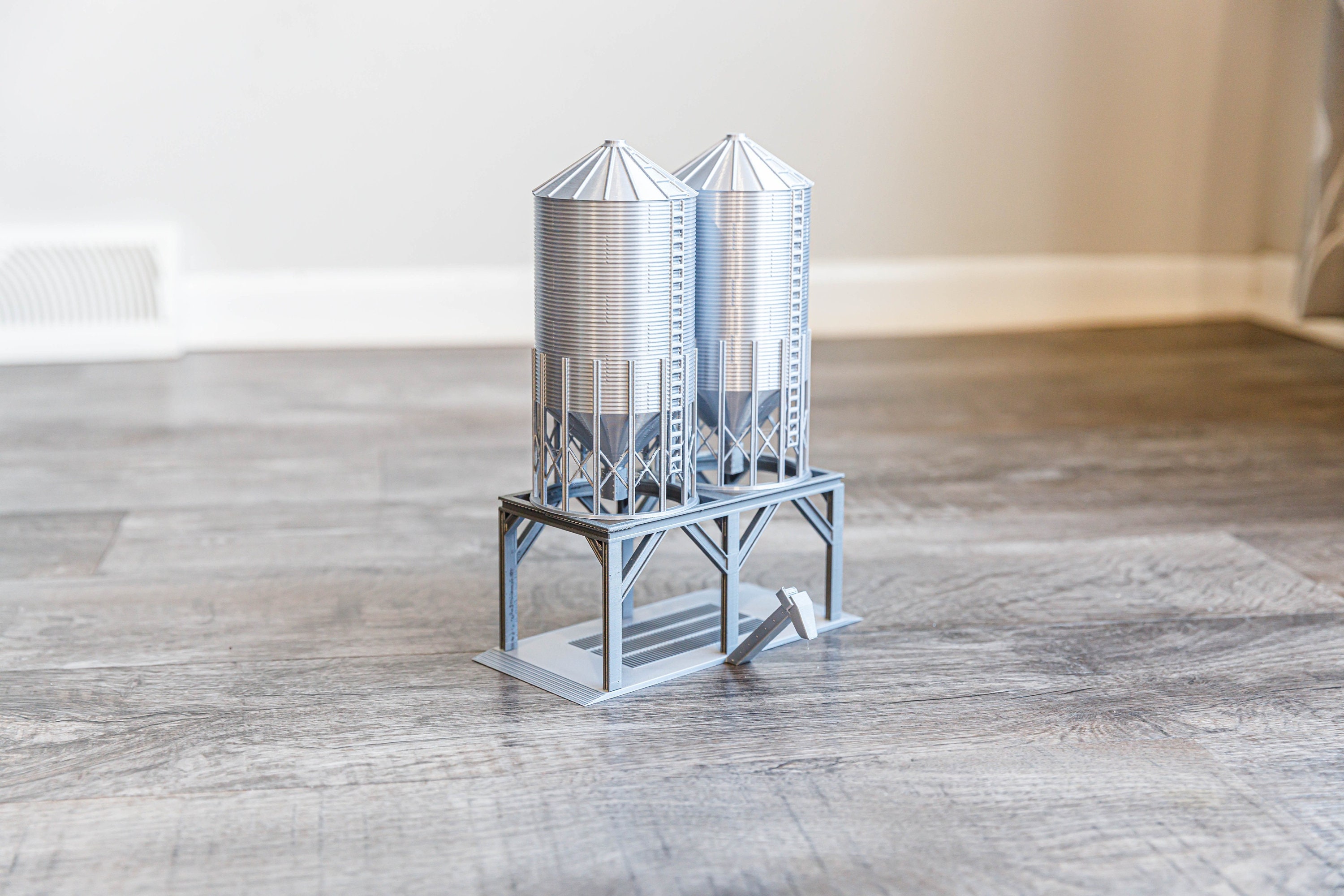 1/64 Double Overhead Grain Bins and Structure 3d Printed - Etsy