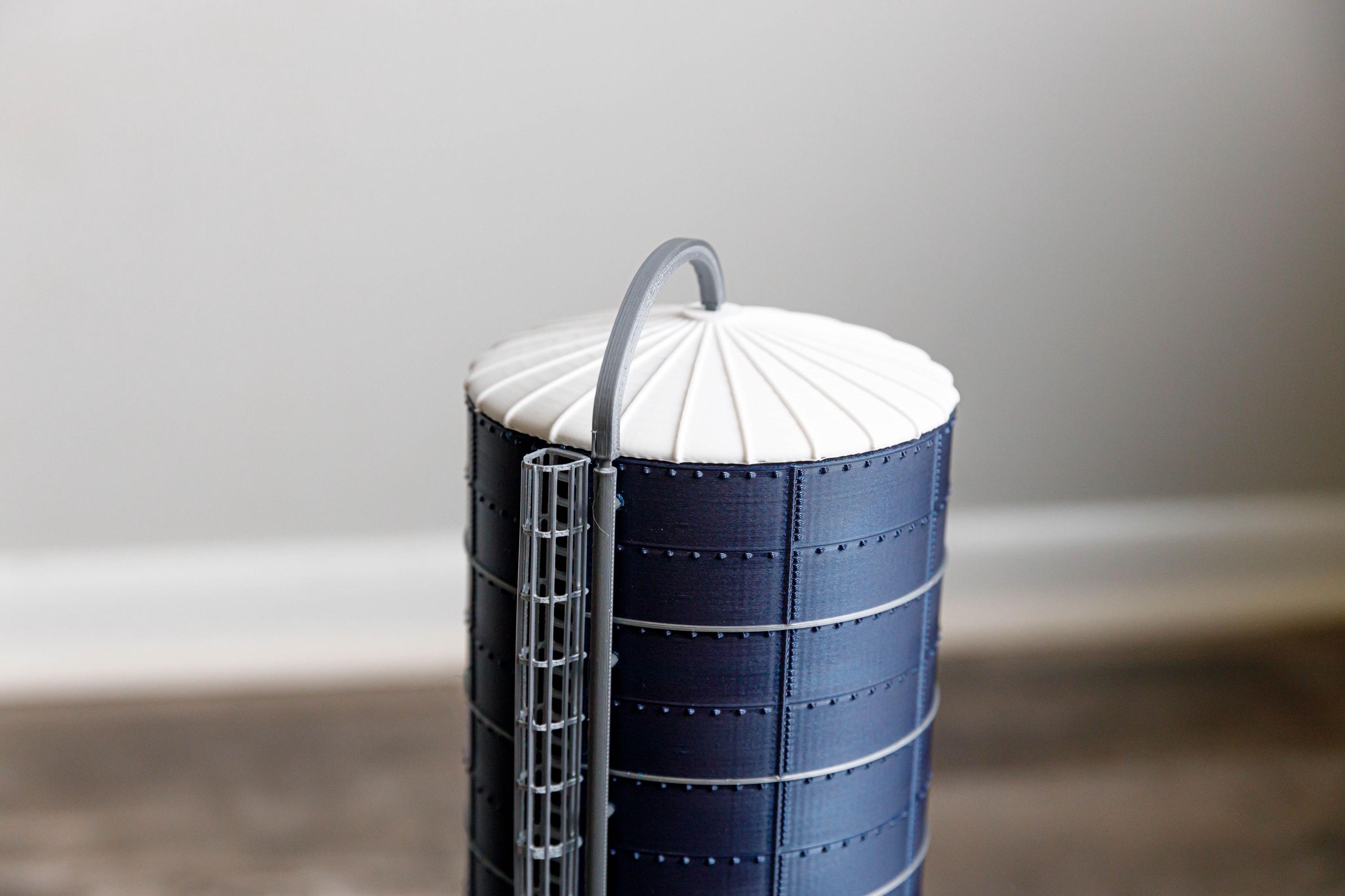 1/64 Scale of a Farm Harvestore Silo 80' Tall 25' Diameter 3d Printed ...