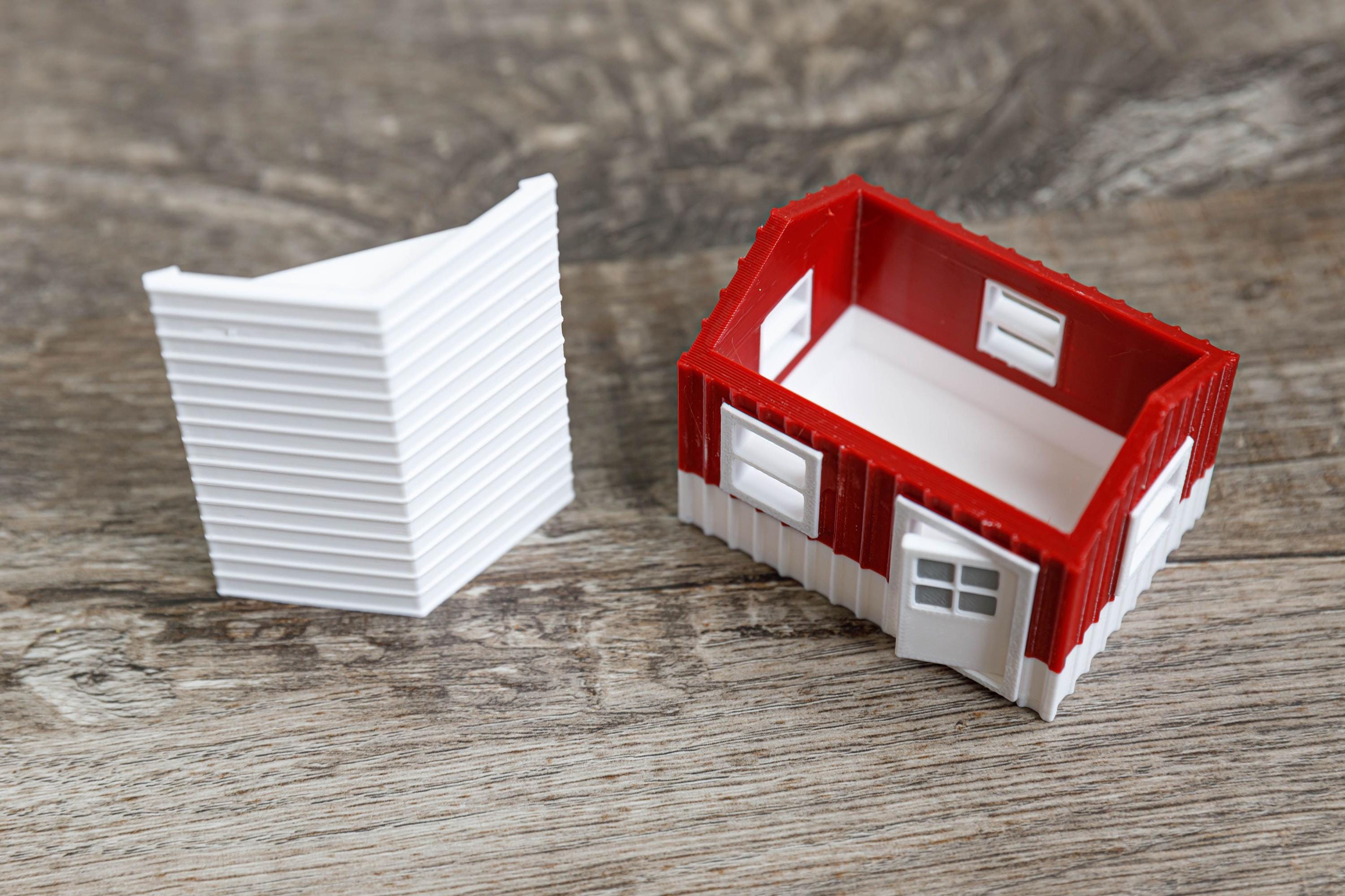 1/64 3d Printed Control Room/ Scale House Red & White - Etsy