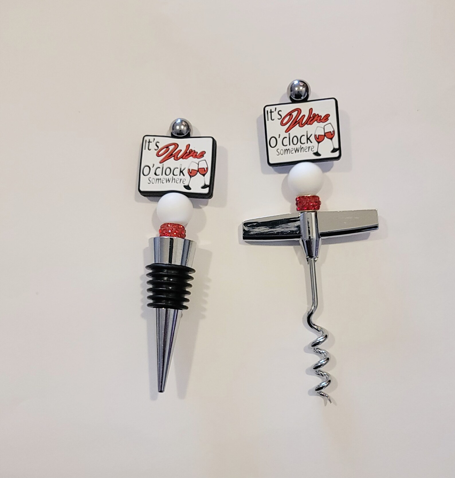 Wine Opener and Stopper Gift Set With Focal Bead - Etsy
