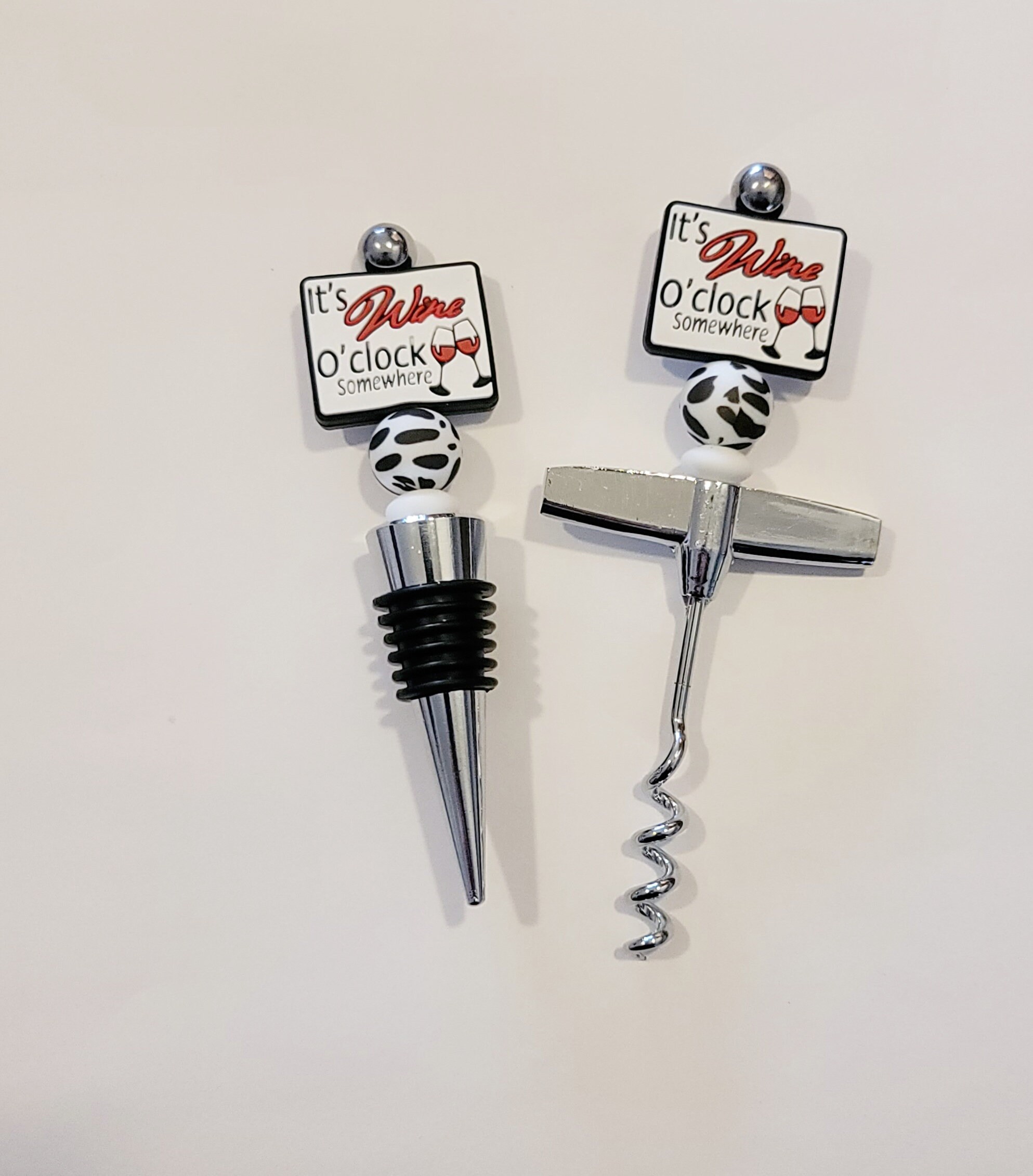 Wine Opener and Stopper Gift Set With Focal Bead - Etsy