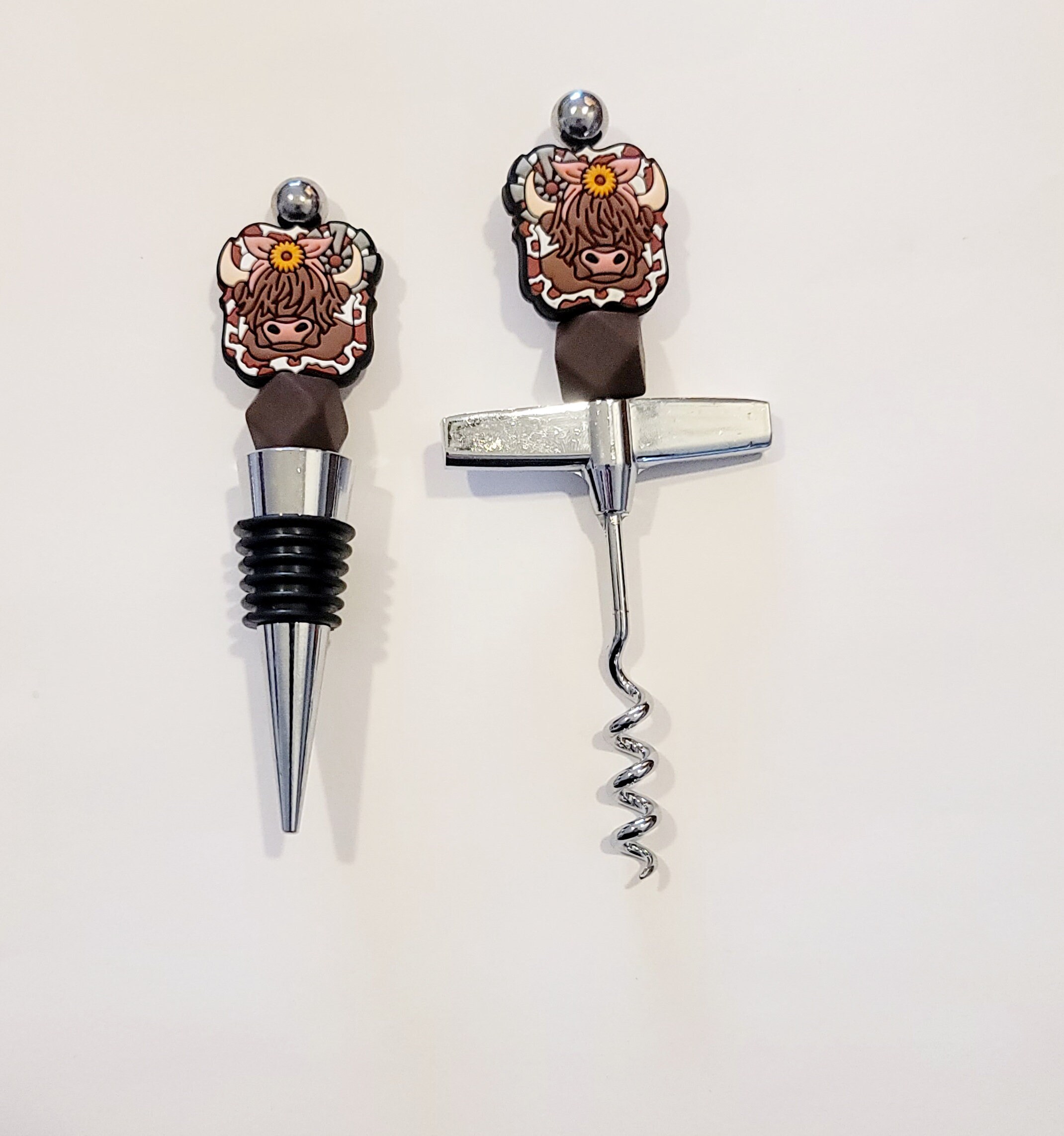 Wine Opener and Stopper Gift Set With Focal Bead - Etsy