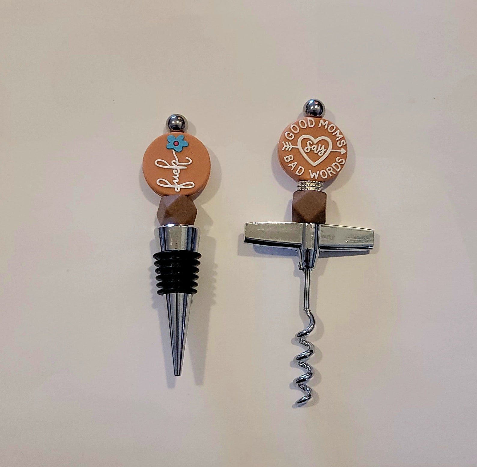 Wine Opener and Stopper Gift Set With Focal Bead - Etsy