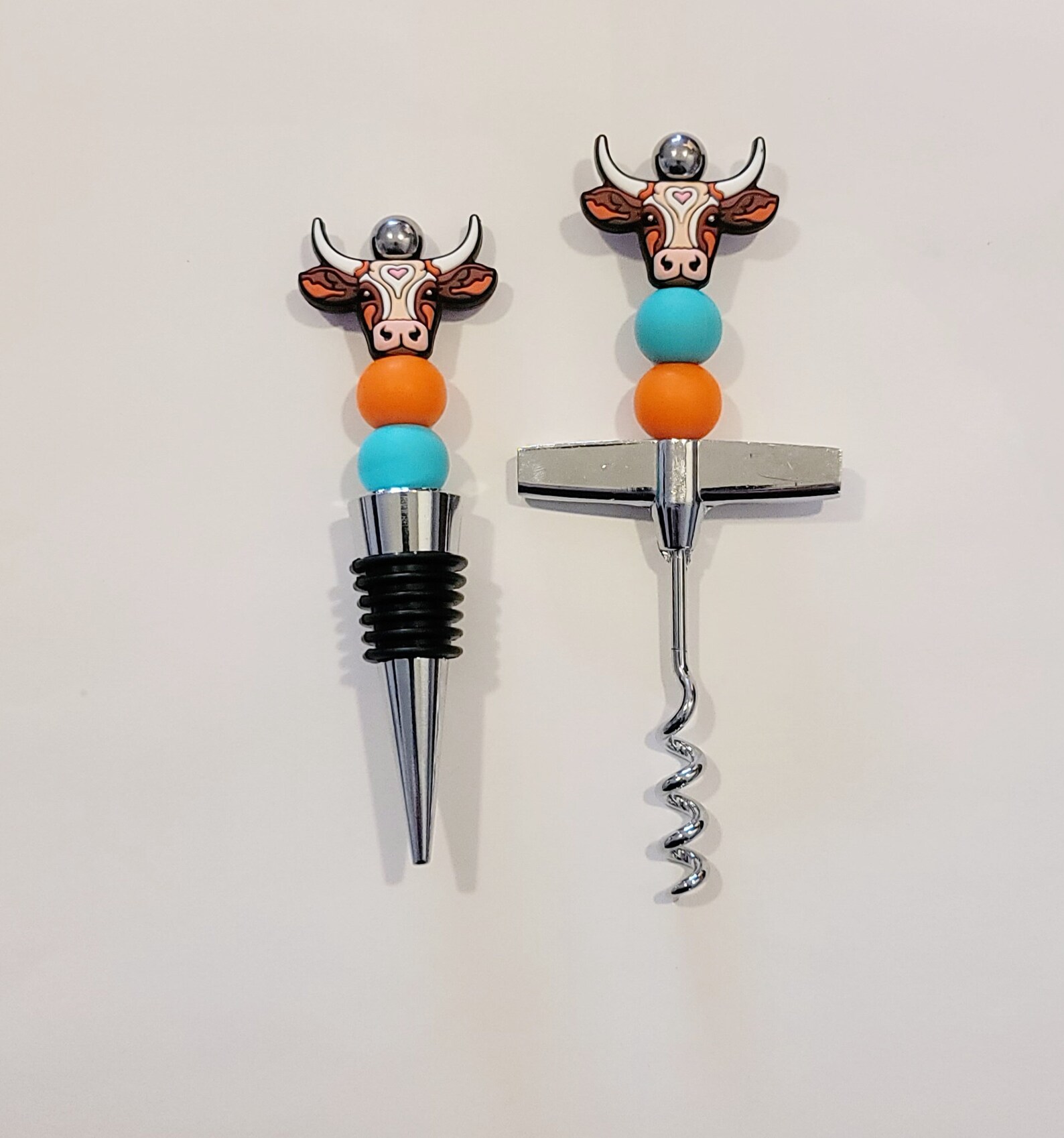 Wine Opener and Stopper Gift Set With Focal Bead - Etsy