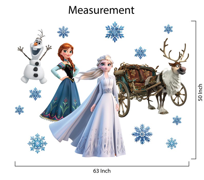Elsa Frozen Decal Disney Princess Wall Art Nursery Wallpaper for Girl ...