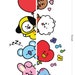 Peel and Stick BT21 Wall Art BTS Wall Decor BT21 Wall Decal for ARMY ...
