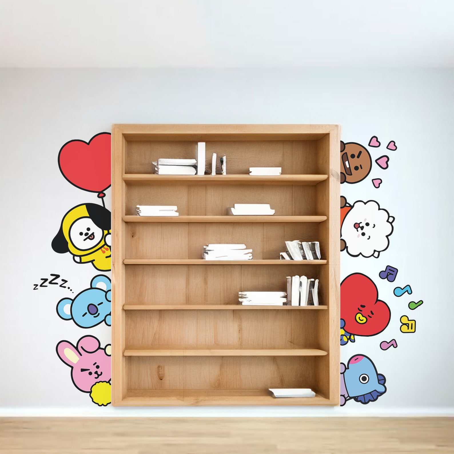 Peel and Stick BT21 Wall Art BTS Wall Decor BT21 Wall Decal for ARMY ...