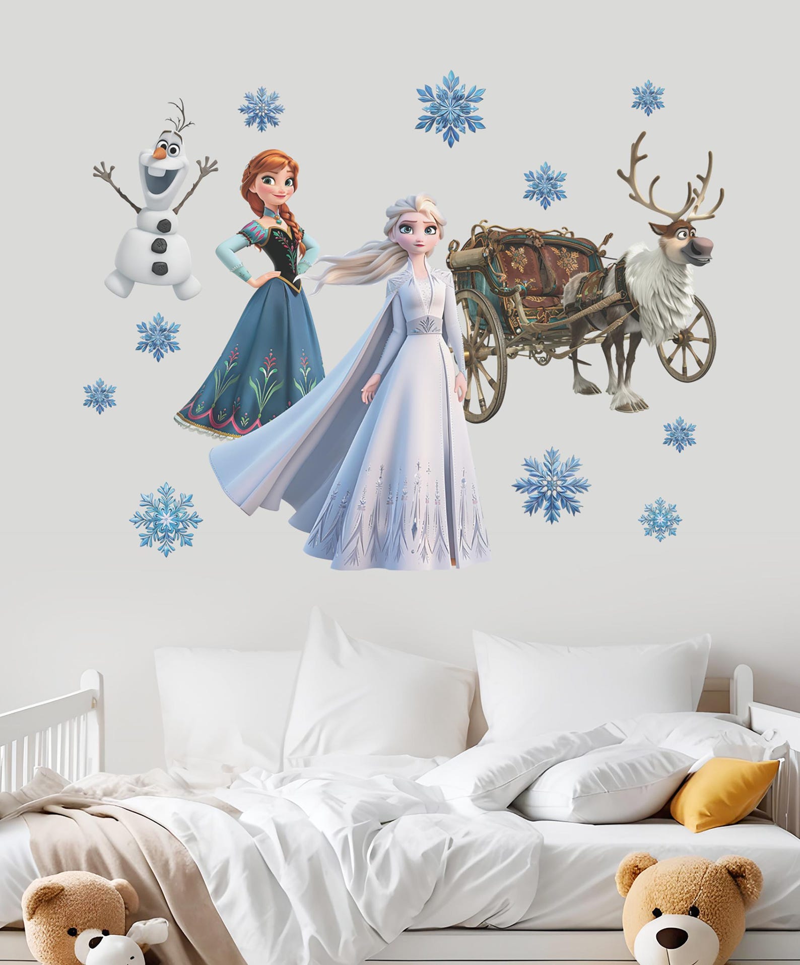 Frozen Wall Stickers Elsa and Anna Wall Stickers Disney Princess Decals ...