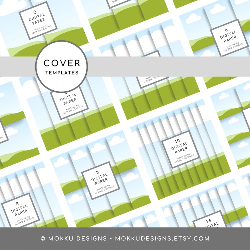 35 SQUARE Mockup Digital Paper Seamless Editable Canva Templates ...